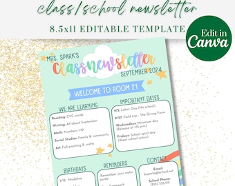 Girl Scouts Newsletter Editable Template - Etsy