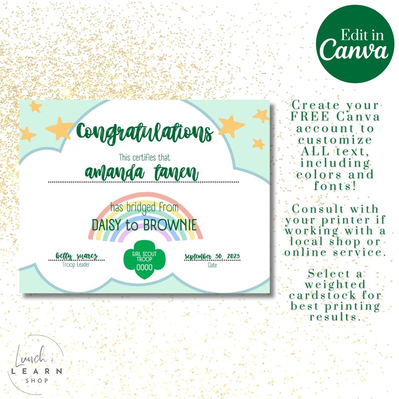 Girl Scouts Bridging Certificate Template Bundle 5 Levels Included - Etsy