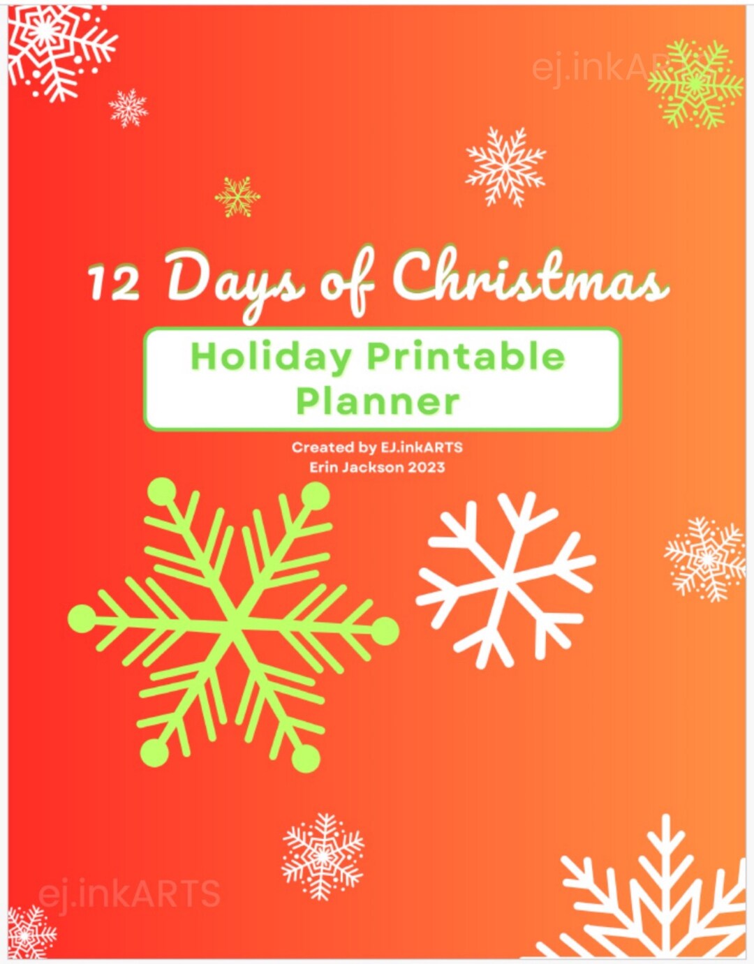 12 Days of Christmas Holiday Printable Planner - Etsy
