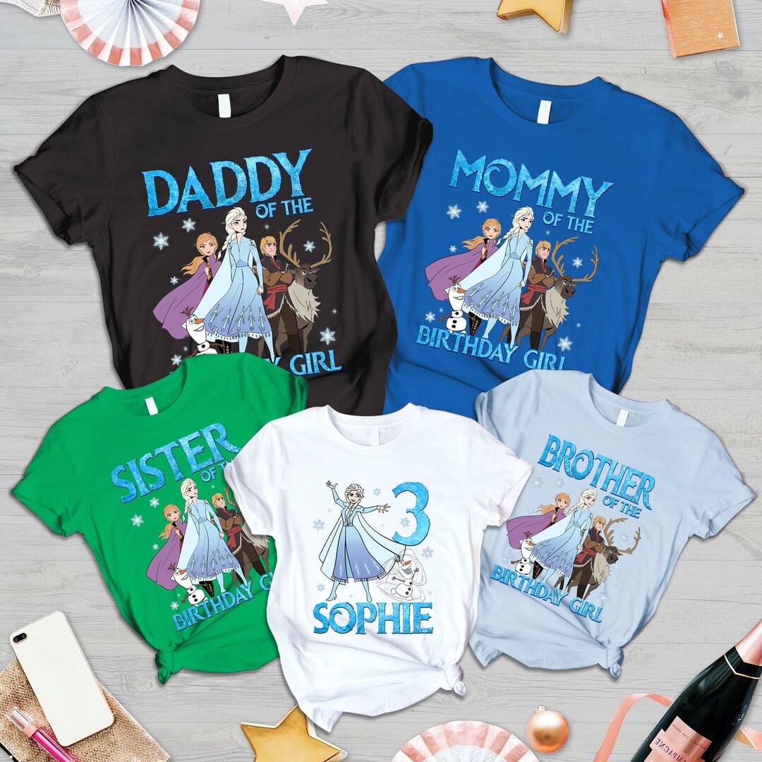 Frozen Birthday Shirt Frozen Movie Characters Shirt Frozen Shirt Elsa ...