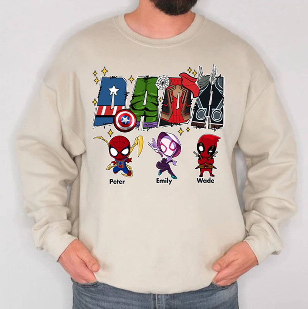 Dada Superhero Father's Day Shirt, Marvel Superhero Dad Shirt, Deadpool ...