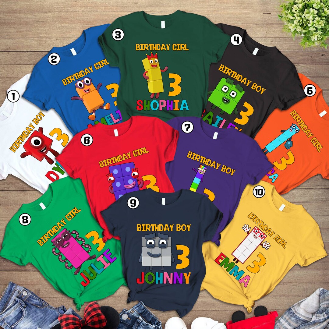 Numberblocks Shirt Numberblocks Family Shirt Numberblocks Birthday ...