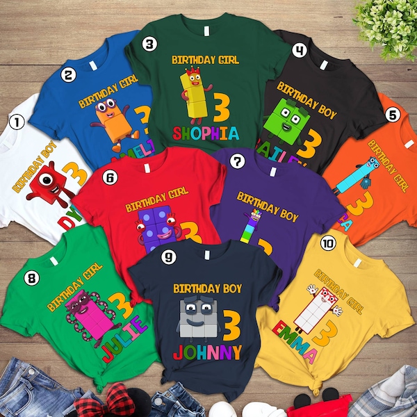 Numberblocks Party Shirt - Etsy