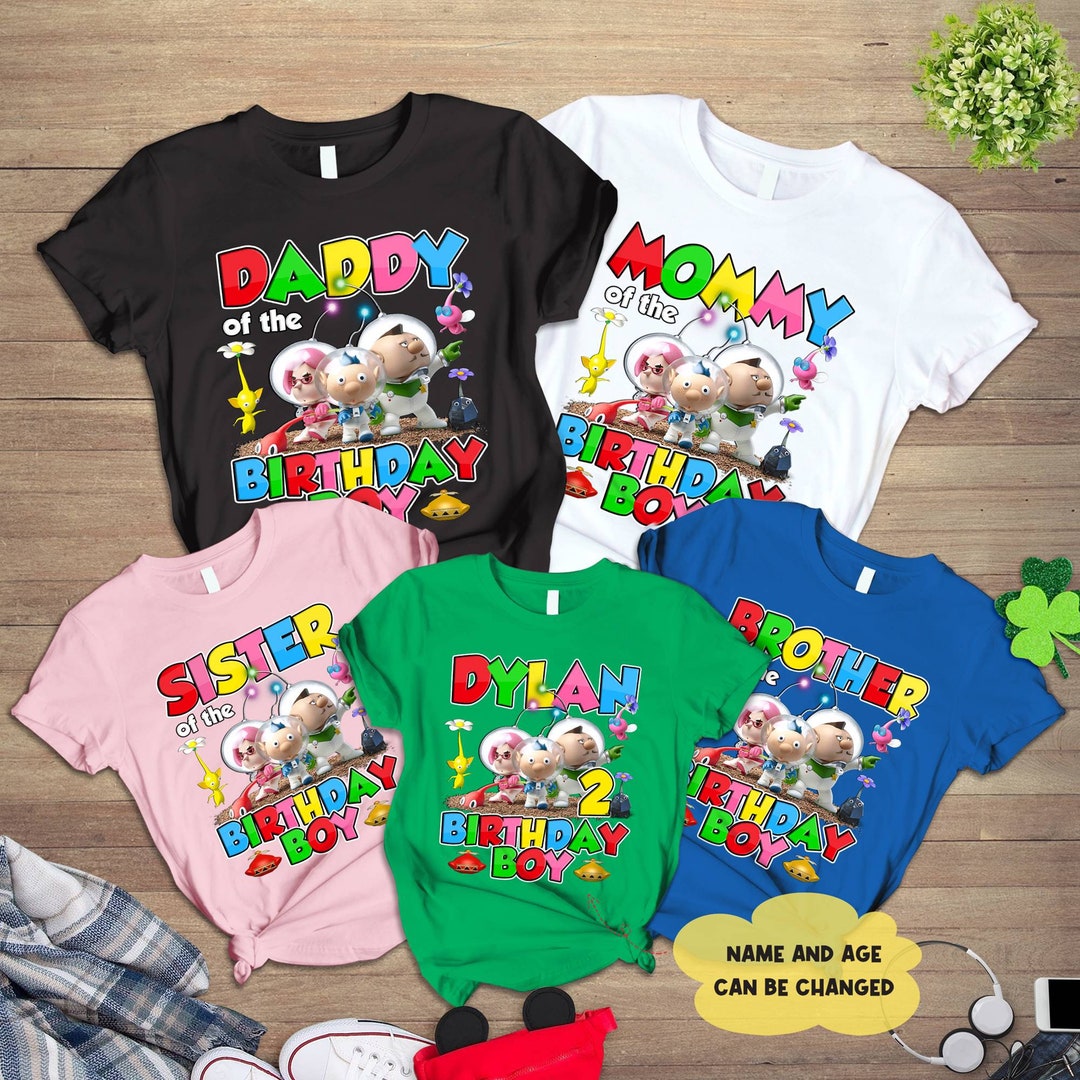 Pikmin Shirt Pikmin Brithday Family T-shirt Group Friendly Alien Shirt ...