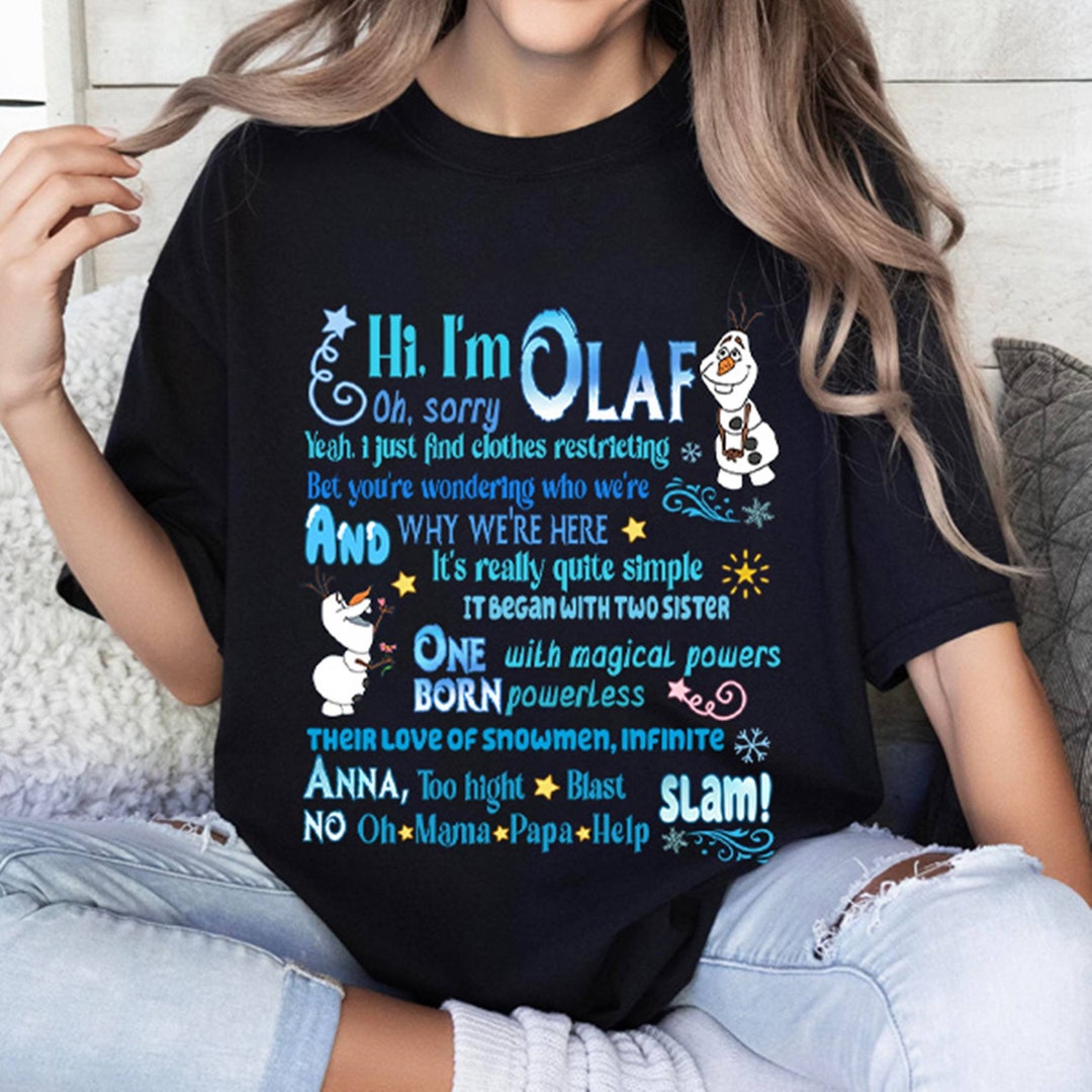 Olaf Frozen Shirt Frozen Movie Shirt Elsa Anna Princess Shirt ...