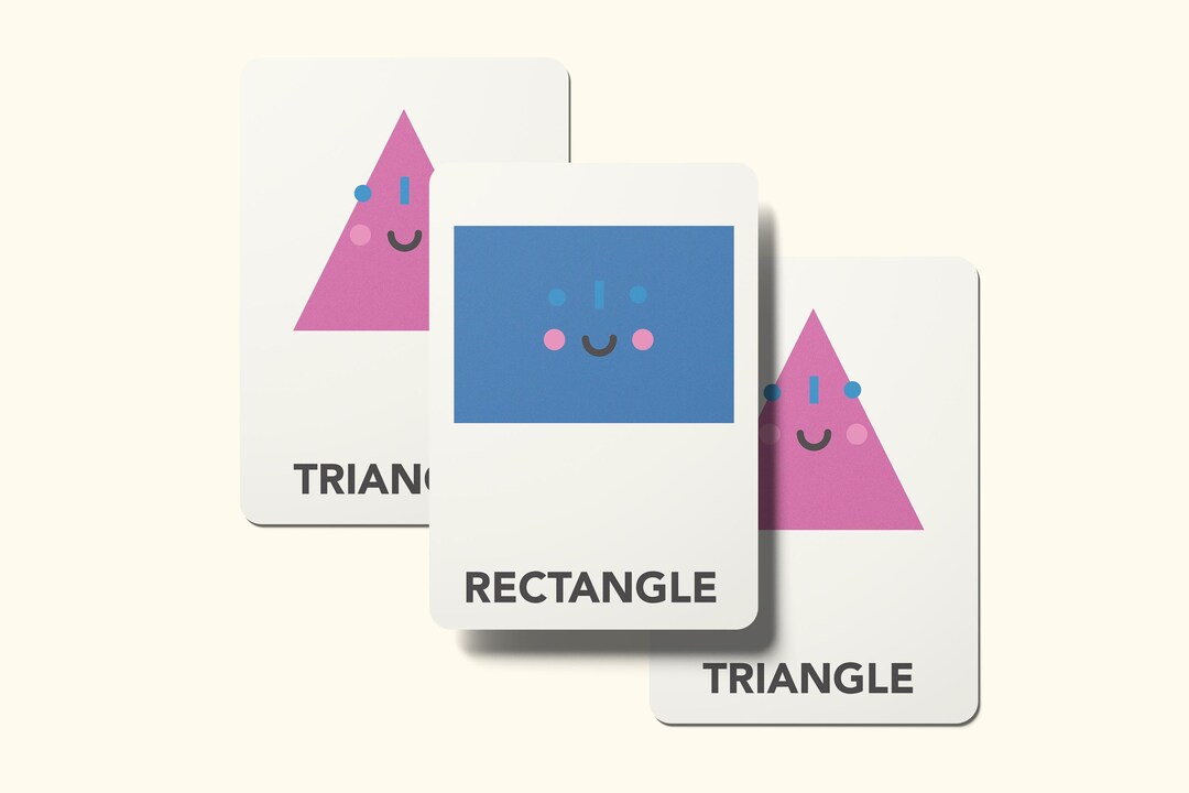 Printable Shape Cards for Kids | Educational Activity | Match, Name ...