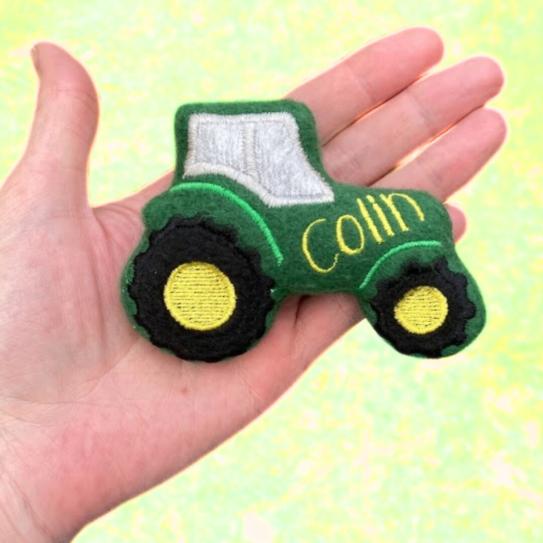 Personalized Tiny Tractor Toy Great Gift for Girl or Boy Green Plush ...