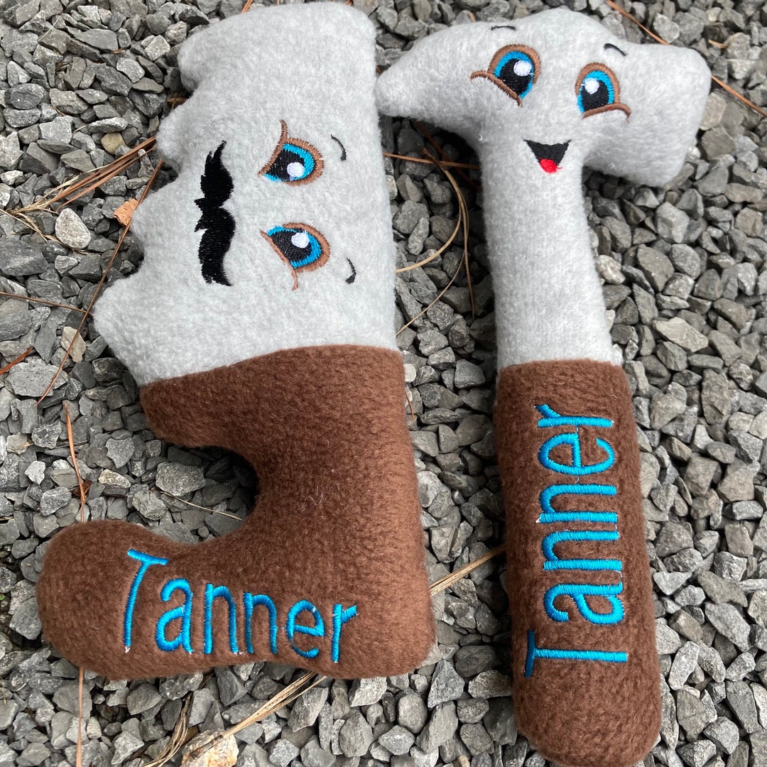 Personalized Stuffed Tools Hammer and Saw Toys With Embroidered Name ...