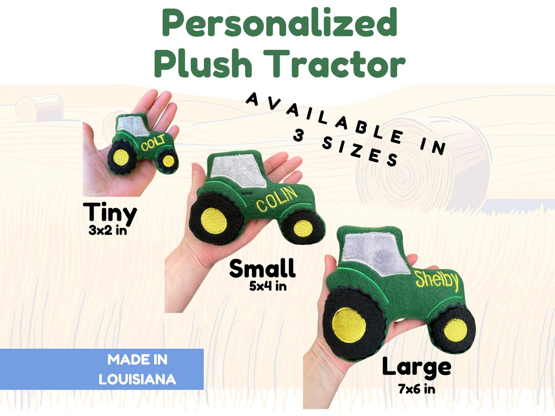 Personalized Tractor Toy Great Gift for Girl or Boy Green Tractor With ...