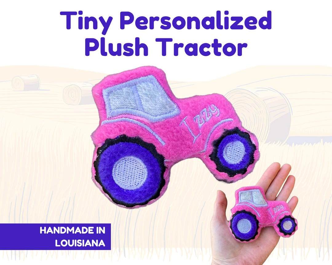 Personalized Tiny Tractor Toy Great Gift for Girl or Boy Stuffed ...