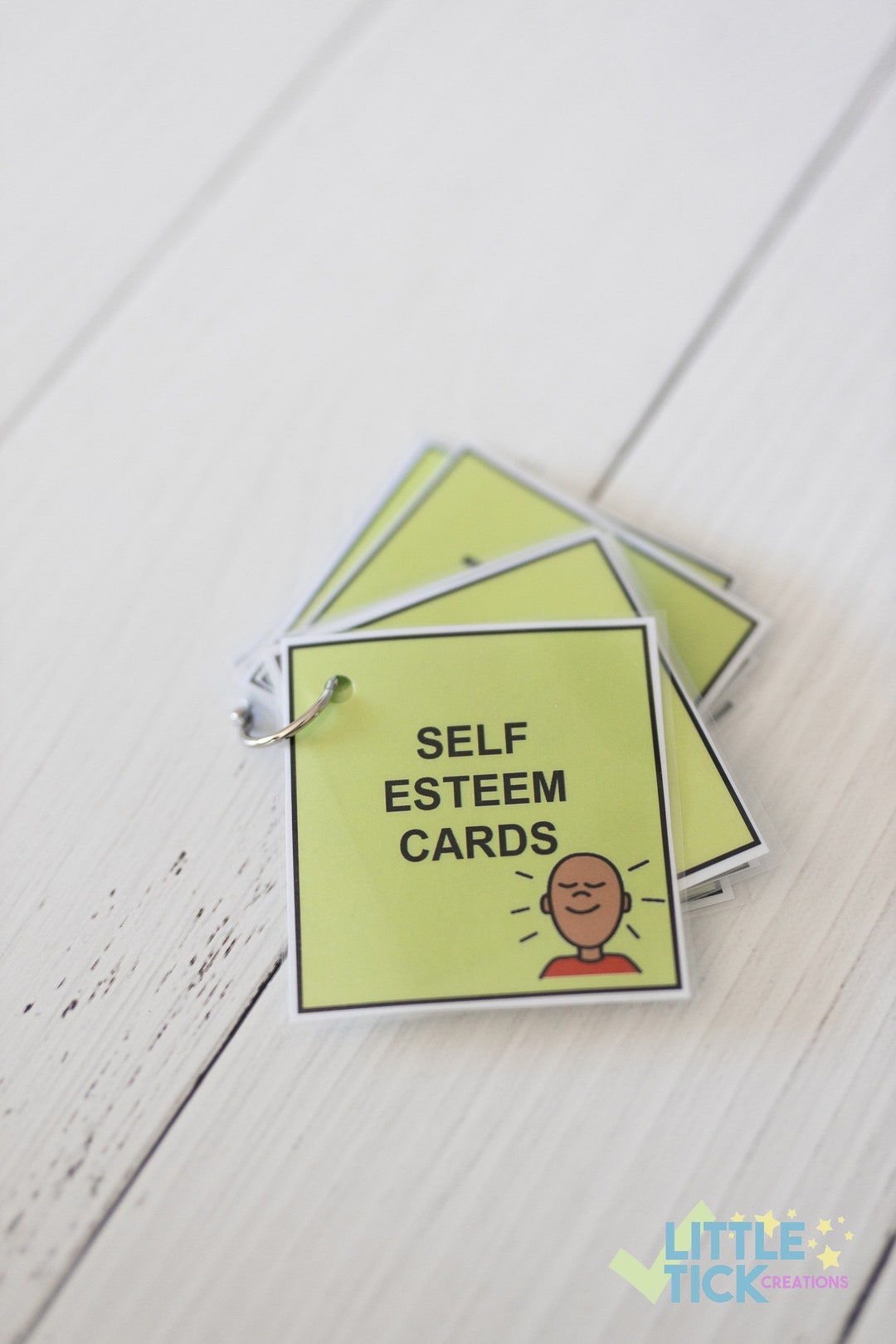 Self Esteem Keyring Flash Cards - Etsy