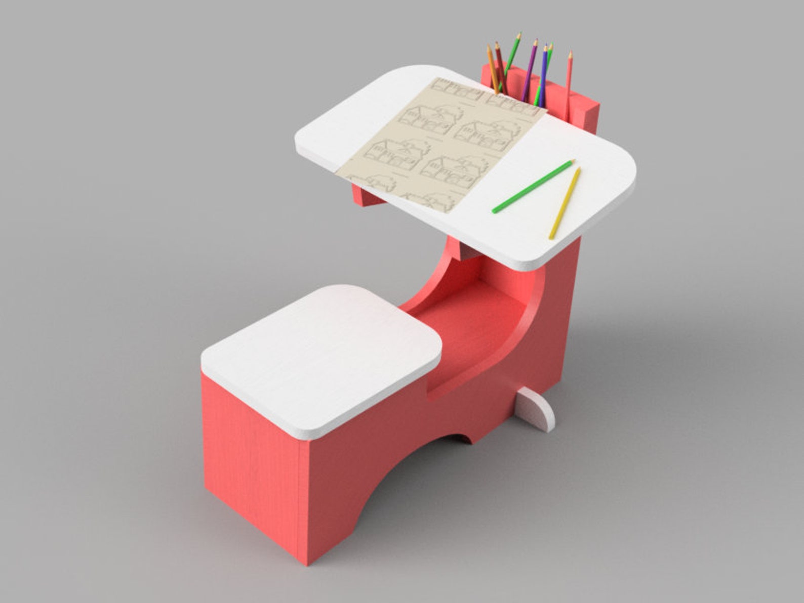 Kids Desk DIY Plan, Kids Coloring Desk, Kids Activity Desk Plan - Etsy