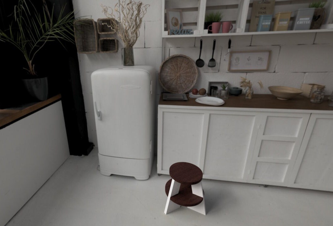 DIY Wooden Round Step Stool Plan, Child Step Stool, Kitchen Step Stool ...