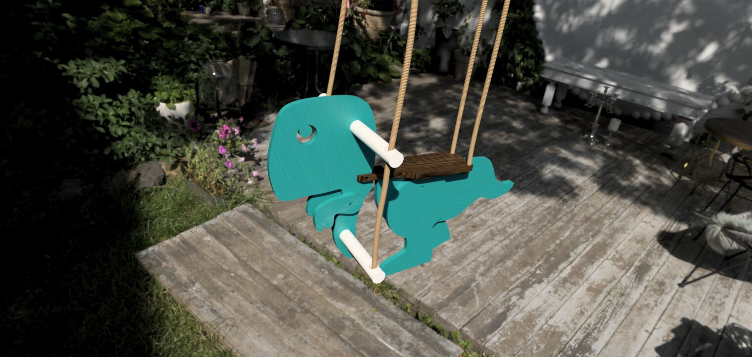 Wooden Swing Plan, DIY Dinosaur Swing Plan, Basic Wooden Swing DIY Plan ...