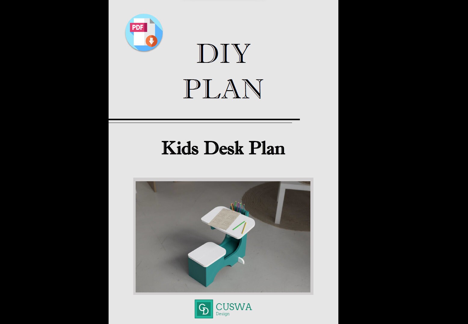 Kids Desk DIY Plan, Kids Coloring Desk, Kids Activity Desk Plan - Etsy