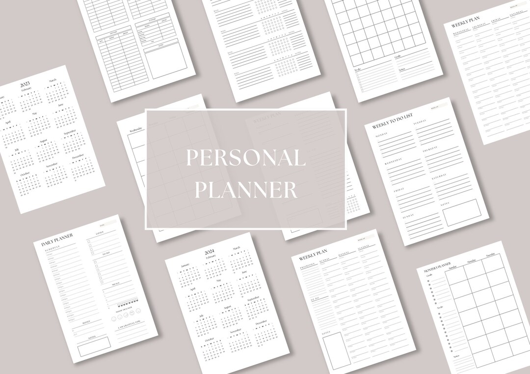 Personal Printable Planner - Etsy