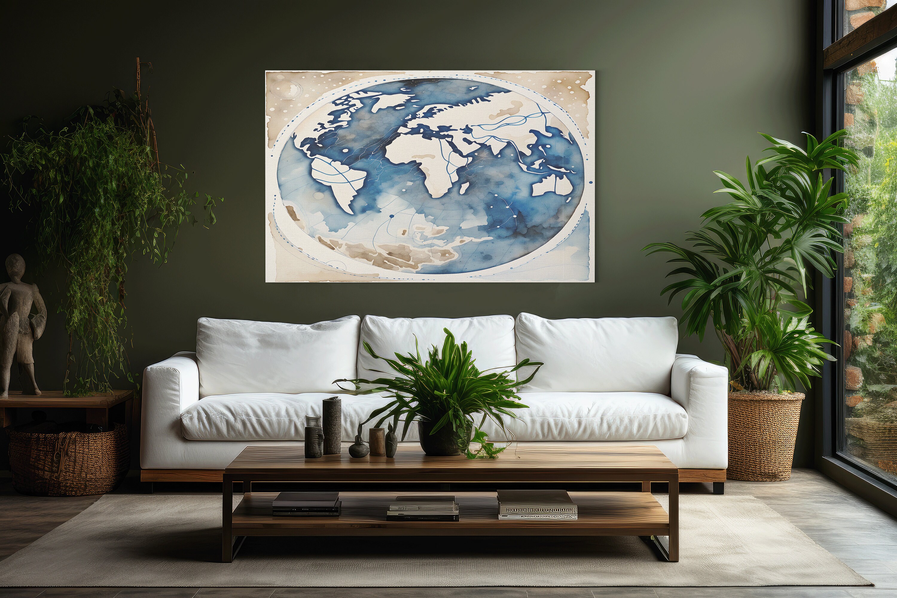Cosmographic Earth From Space Wall Art Contour Vista Canvas - Etsy