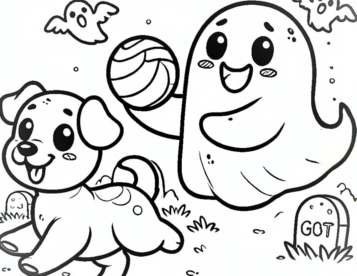 Spooky Time Digital Coloring Book – Fun Halloween-themed Pages for All ...