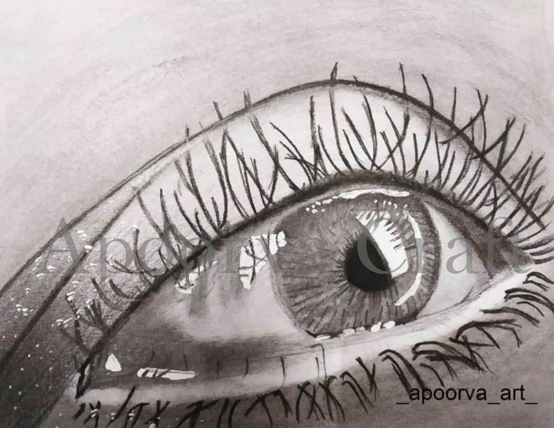 Beautiful Eye Manual Art | Pencil Sketch | Thoughtful Gift for Someone ...