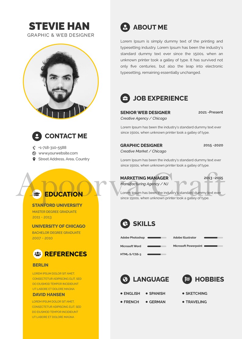 Resume Template | High Quality CV Template | Professional Resume ...