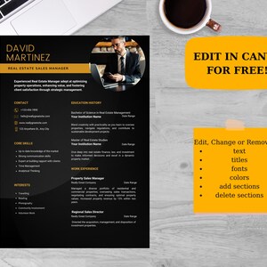 Elegant Template | Resume Template With Photo | CV Template | Marketing ...