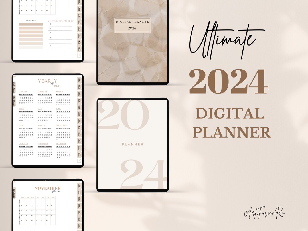 2024 Digital Planner Template Canva Best Digital Planner Today Planner ...