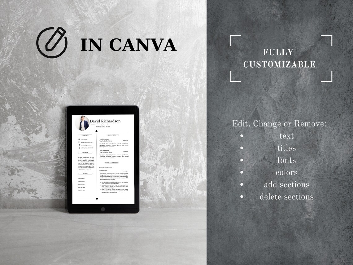 2023 Resume Template Resume Cover Letter Minimalist Resume - Etsy