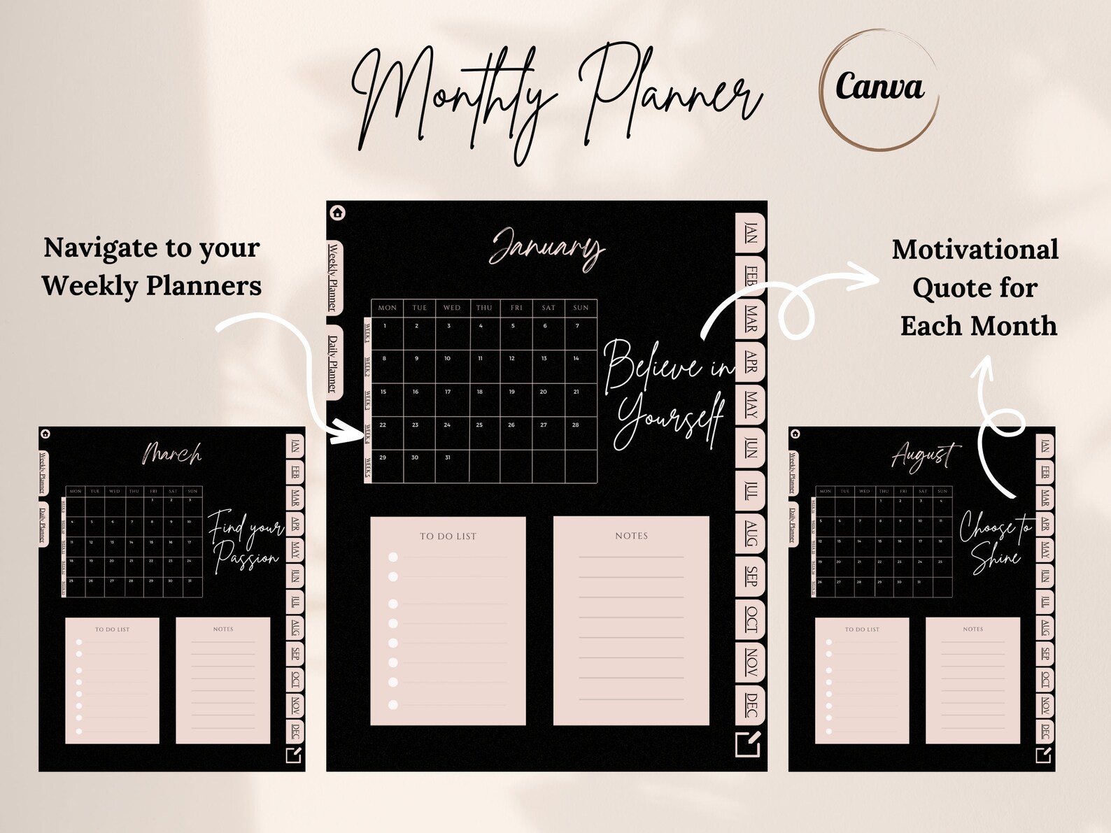 2024 Digital Planner Template Canva | Best Digital Planner | Today ...