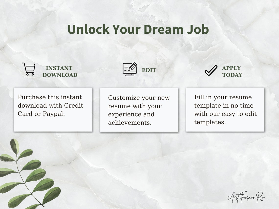 Modern Resume Template for Google Docs Word 2 Page Resume - Etsy