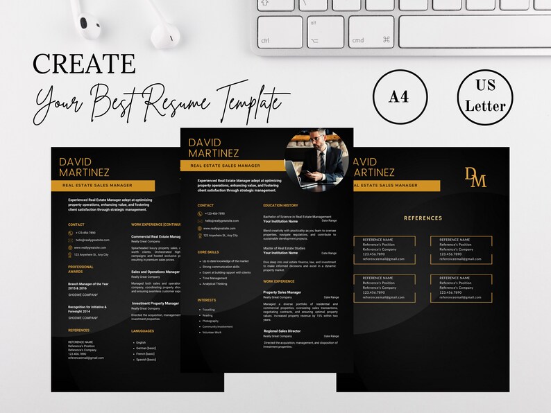 Professional & Modern Resume Template for Word Resume Design CV ...
