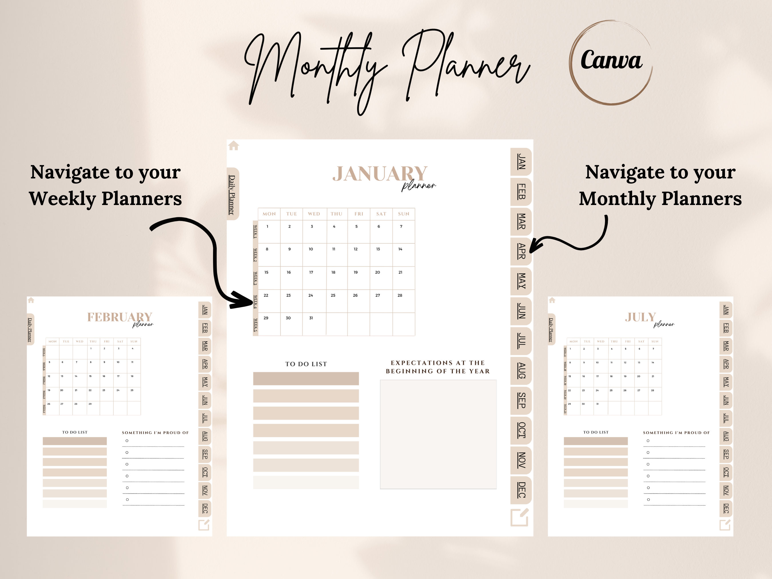 2024 Digital Planner Template Canva Best Digital Planner Today Planner ...