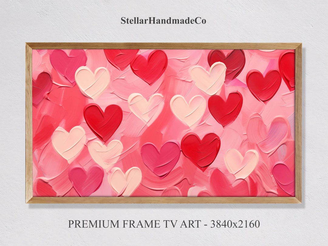Valentine's Day Frame TV Art, Valentine Hearts Frame Tv Art, Abstract ...