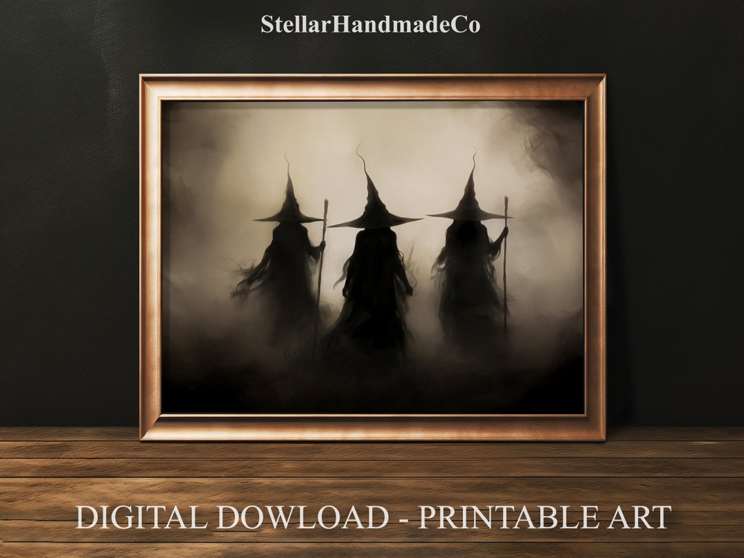 Witchs Art Print Halloween Printable Wall Art Witchs Print - Etsy