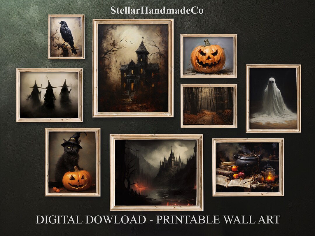 Ghosts Art Print Halloween Art Print Fall Ghost Download - Etsy