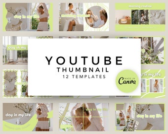 Youtube Thumbnail Kit 20 Thumbnails Editable in Canva Youtube Brand Kit ...