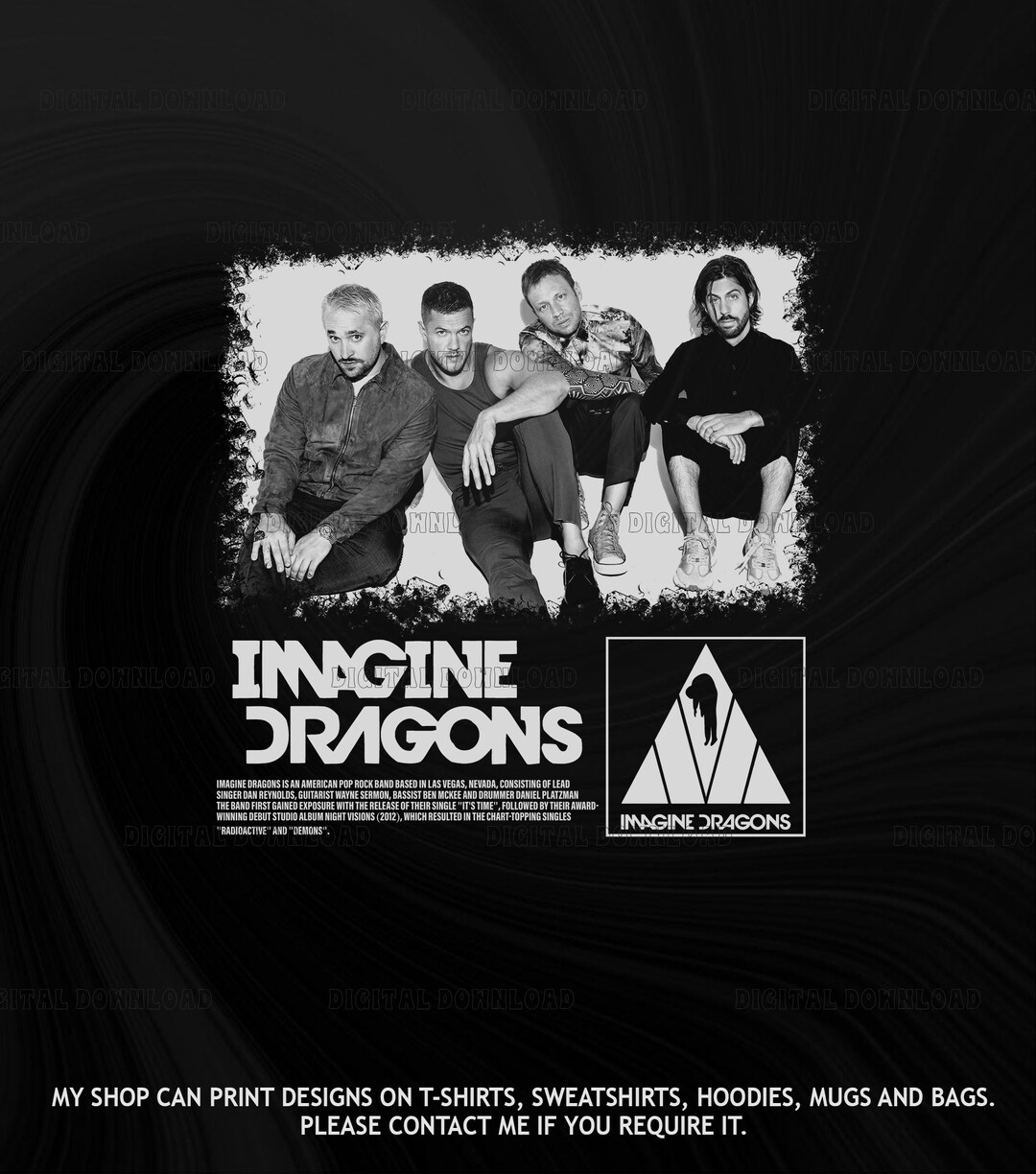 Imagine Dragons Digital, Imagine Dragons Loom Tour 2024 Svg, Imagine ...