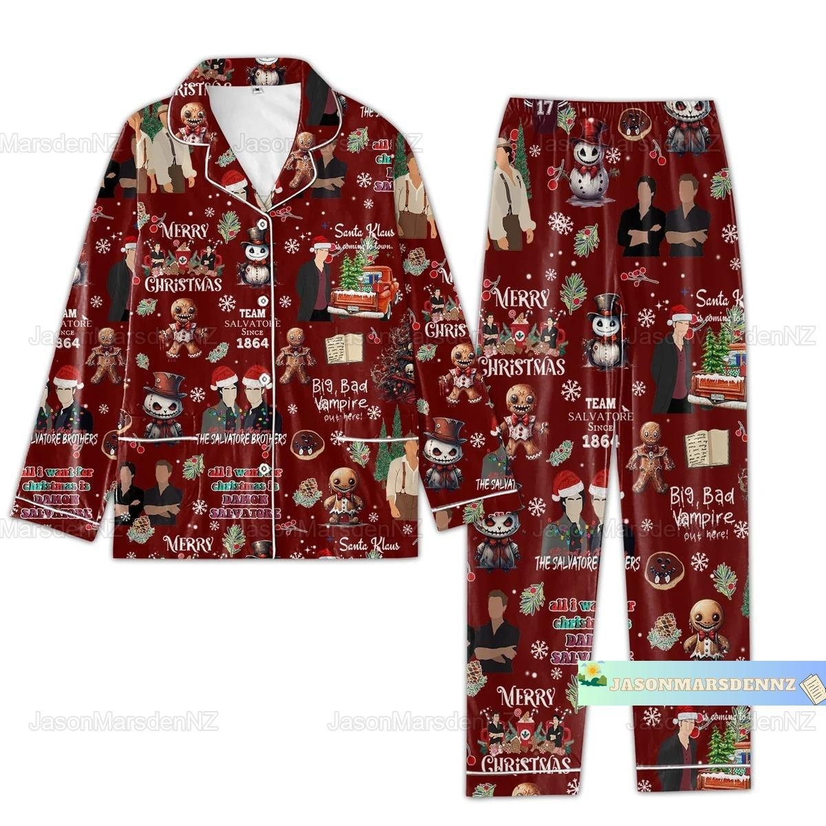 Christmas The Vampire Diaries Pajamas Set, The Vampire Diaries Pajamas ...