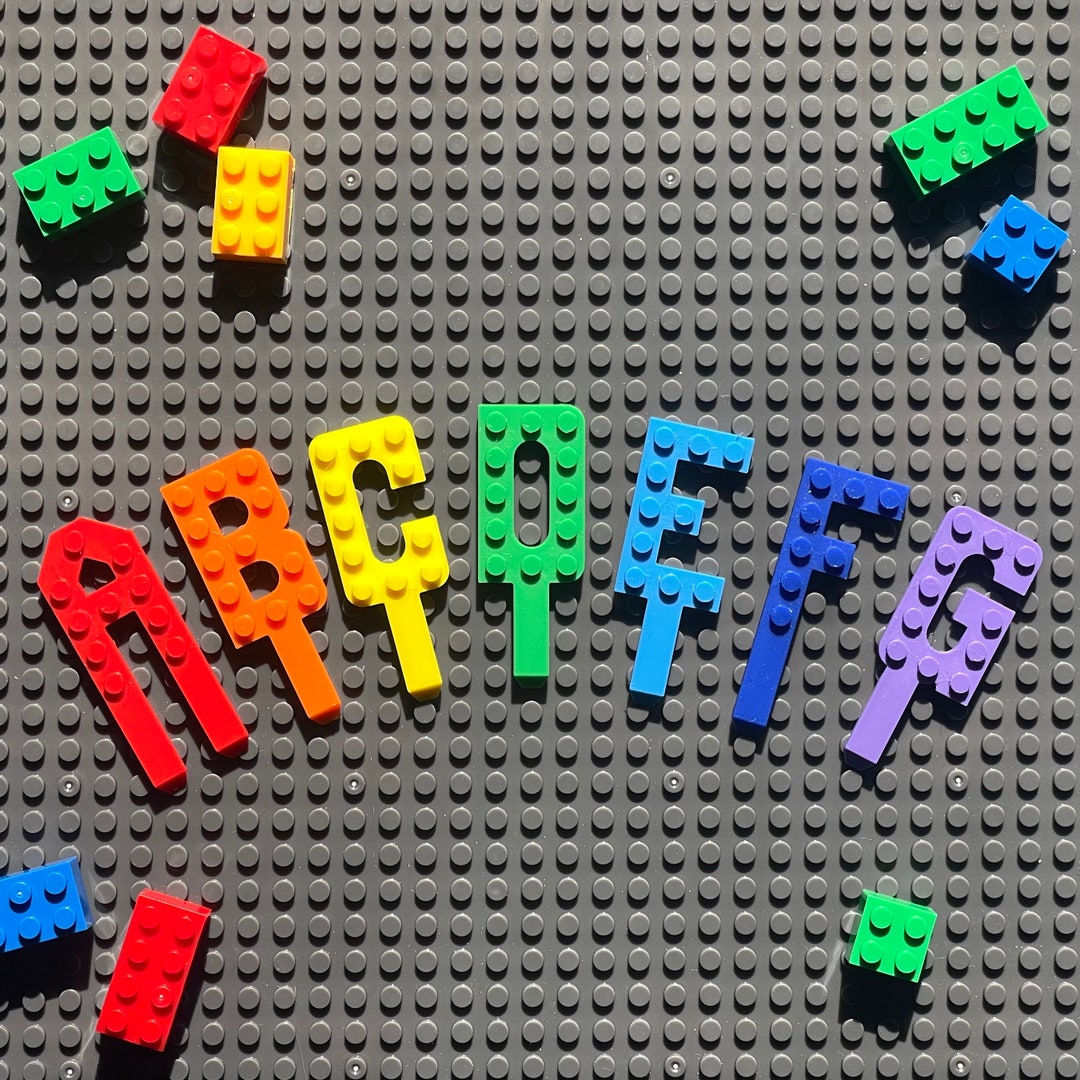 Brick Alphabet Cake Topper - Birthday Cake Topper - Building Bricks ...