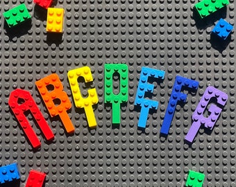 Brick Alphabet Cake Topper: Custom Birthday Name, Building Blocks - Etsy