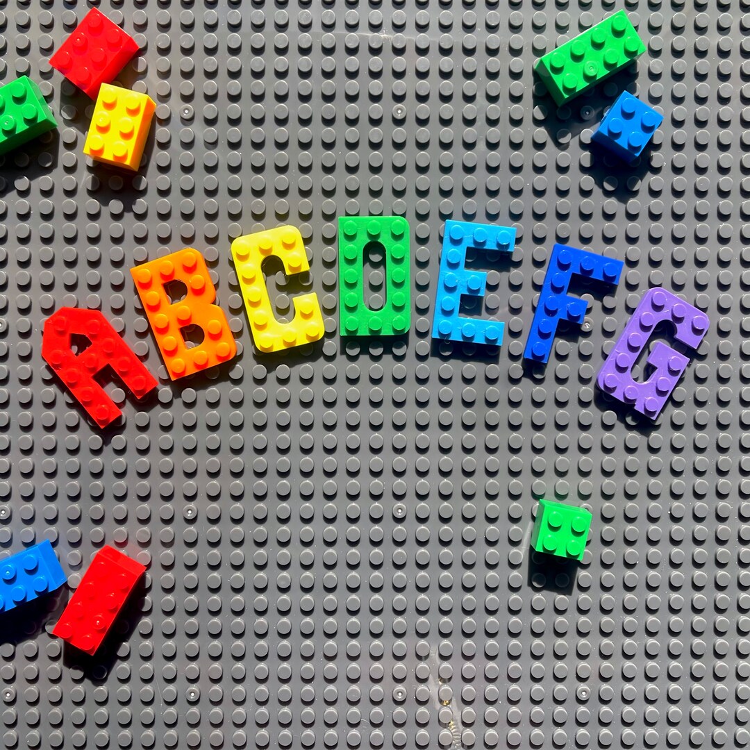 Brick Alphabet Letter - Birthday Cake Topper - Building Bricks - Party ...