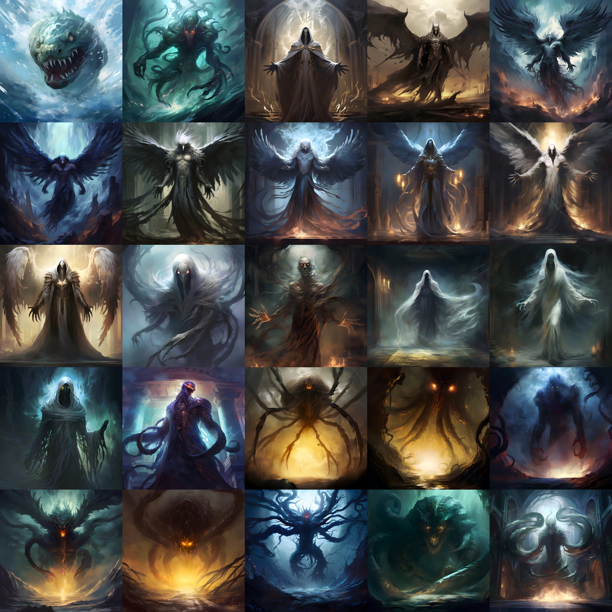 50 Monster Portraits Set 3 TCG, Dnd, RPG Image Portrait Collection for ...