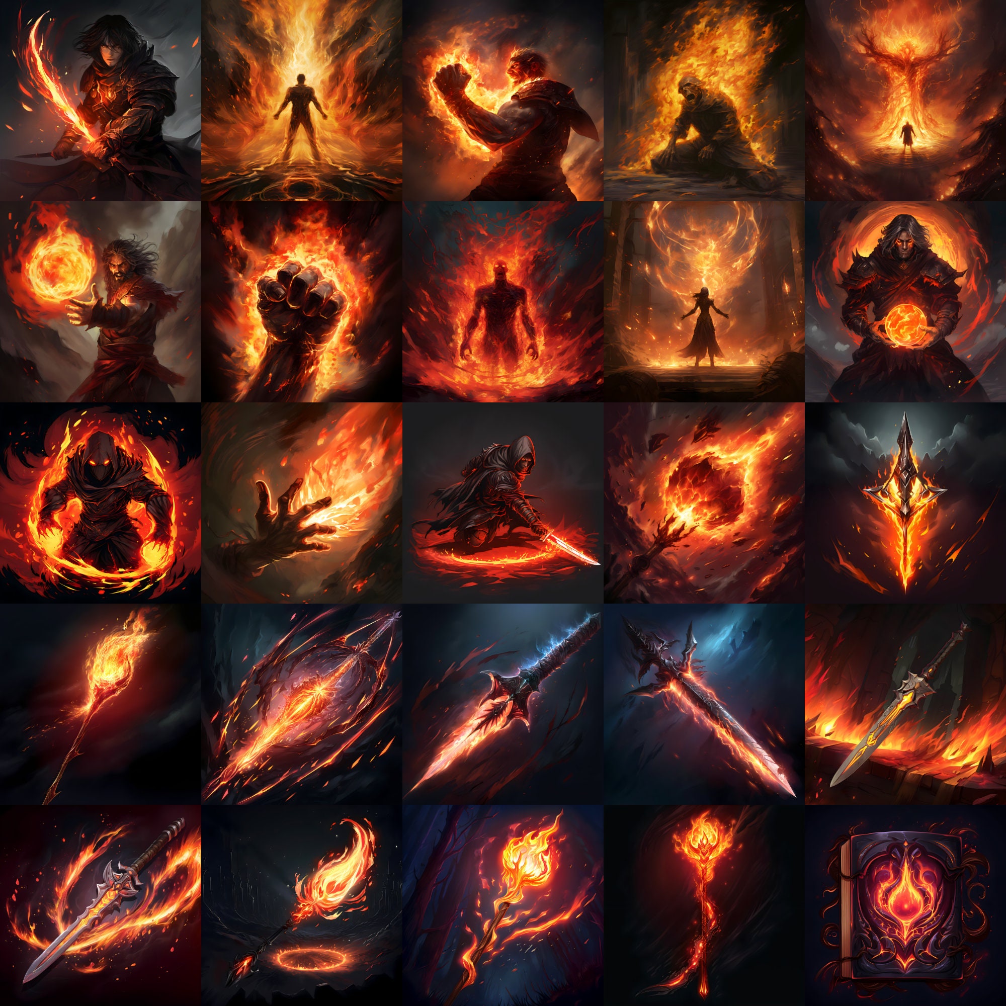 125 Fire Skill Images TCG Dnd RPG Image Portrait - Etsy