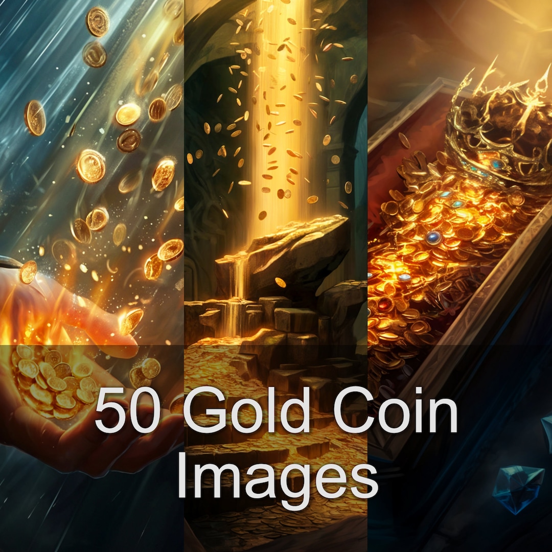 50 Gold Coin Event Scene Images Set 5 - TCG, Dnd, RPG Image Portrait ...