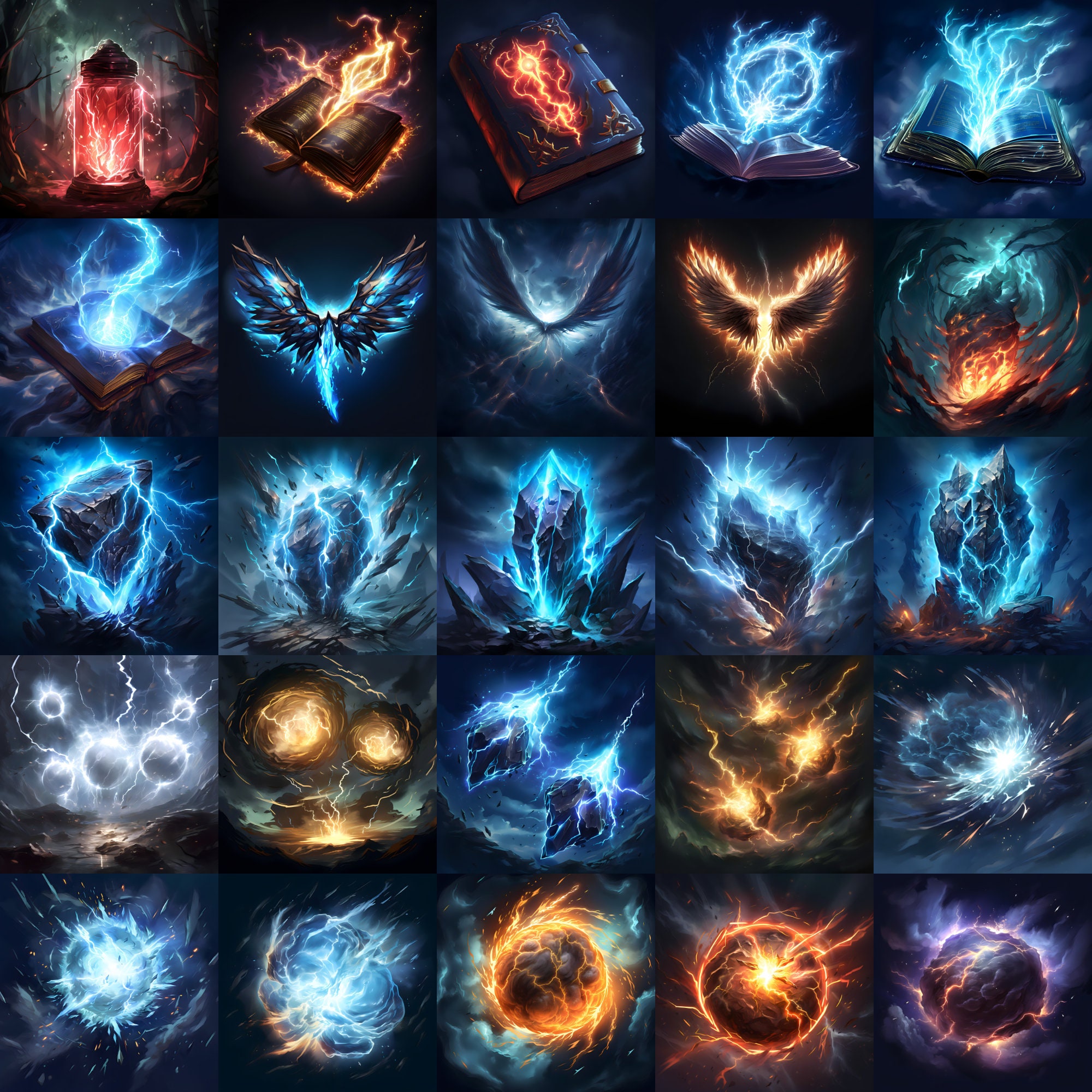 125 Lightning Skill Images - TCG, Dnd, RPG Image Portrait Collection ...