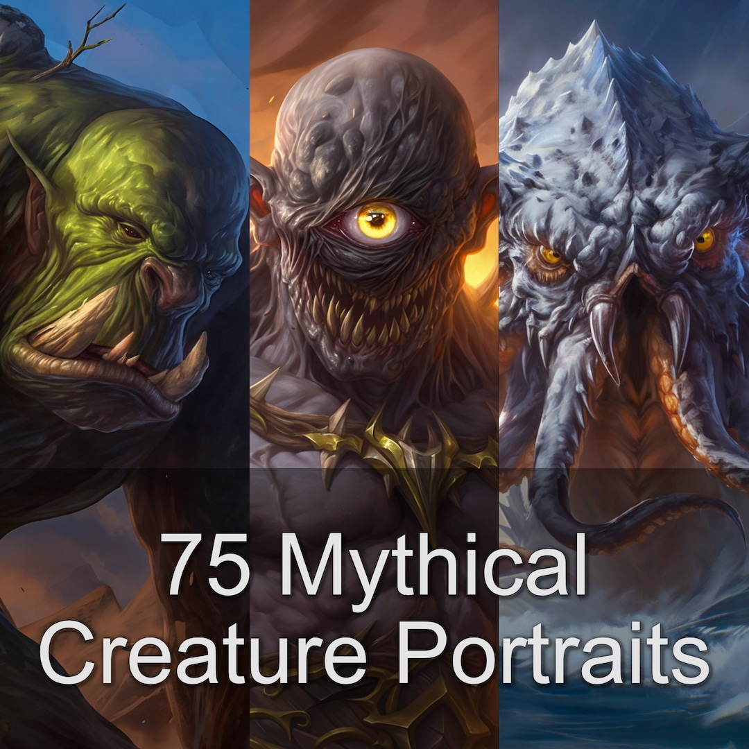 75 Mythical Creature Portraits - TCG, Dnd, RPG Image Portrait ...