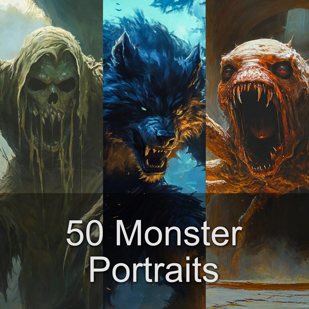 50 Monster Portraits Set 4 - TCG, Dnd, RPG Image Portrait Collection ...