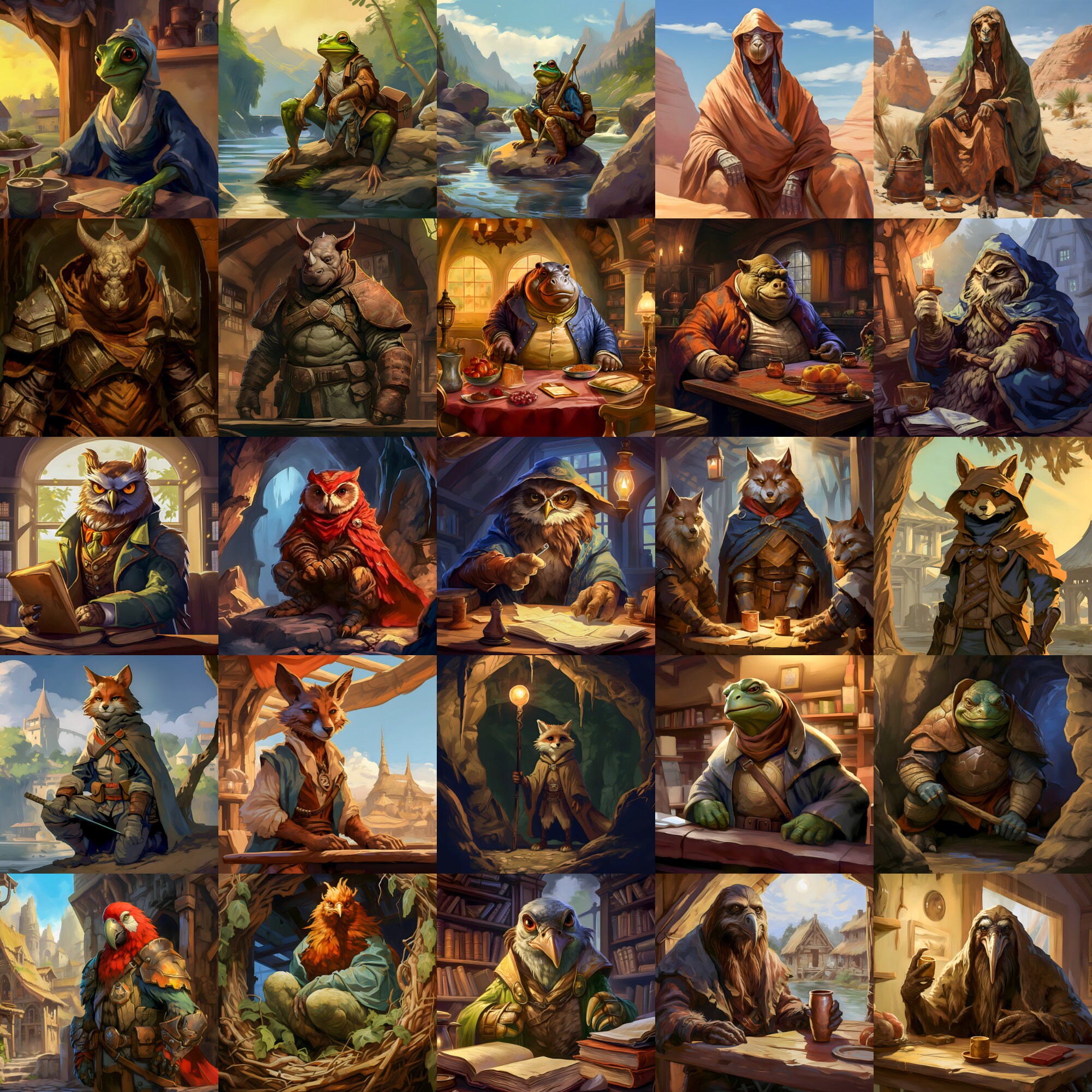 125 Animal NPC Portraits TCG Dnd RPG Image Portrait - Etsy