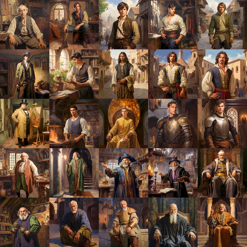 125 Town NPC Portraits - TCG, Dnd, RPG Image Portrait Collection for ...
