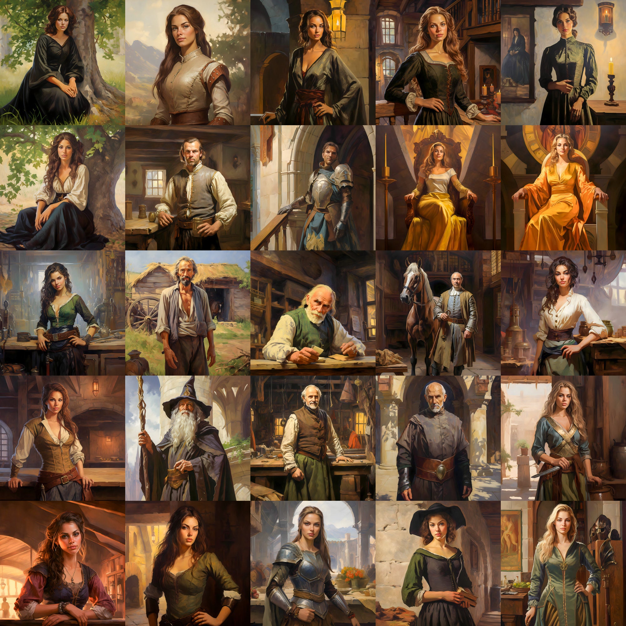 125 Town NPC Portraits - TCG, Dnd, RPG Image Portrait Collection for ...
