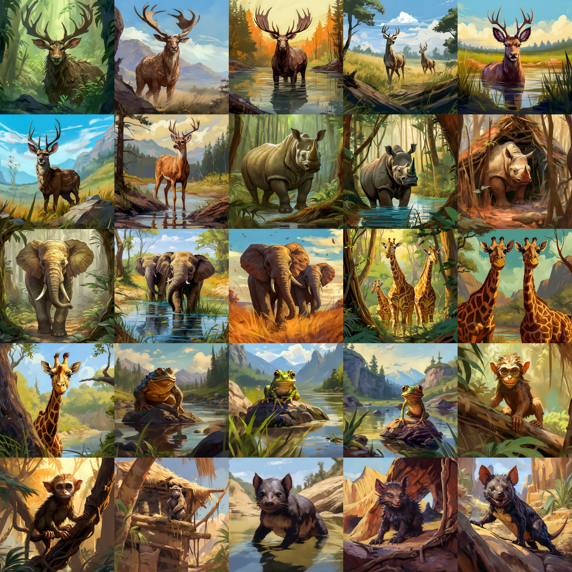 50 Wild Animal Portraits - TCG, Dnd, RPG Image Portrait Collection for ...